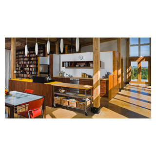 Off Grid Passive Solar Straw-Bale Hunter House - Rustic - Kitchen ...