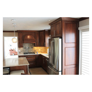 Omega Cabinetry. Brookside Square door, Walnut wood, Nutmeg stain ...