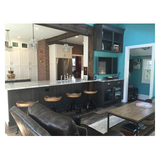 Omega Loring Full Access Transom Cabinetry with Fantasy Brown Quartzite ...