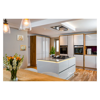 Open plan Nobilia kitchen with dining table - Contemporary - Kitchen ...