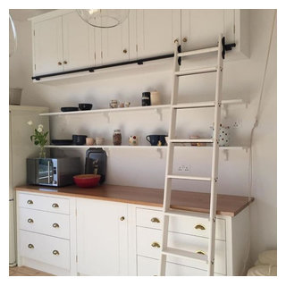 Our rolling and hook-over ladders - Traditional - Kitchen - Edinburgh ...