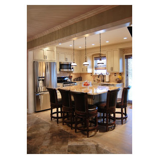 Painted Cabinets with Rope Detail - Traditional - Kitchen - New York ...