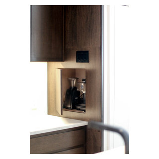 Hidden small appliances cabinet - Contemporary - Kitchen - New York ...