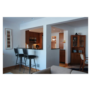 Pass Through Opens Kitchen to Dining and Living Rooms - Contemporary ...