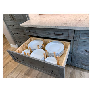 Plate divider in drawer, eliminates stretching to reach them in the ...