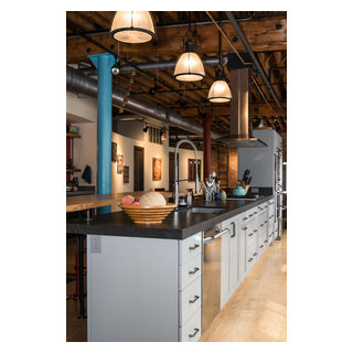 Printers Row Loft Interior Renovation - Eclectic - Kitchen - Chicago ...