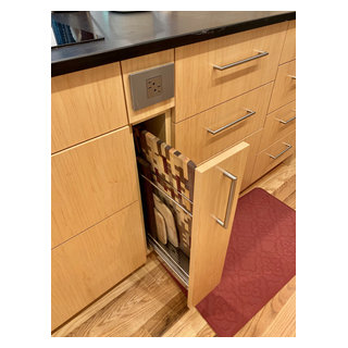 Pull out cutting boards cabinet and outlet - Contemporary - Kitchen ...