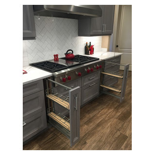 Pull-Out Racks Provide Storage by the Rangetop - Transitional - Kitchen ...