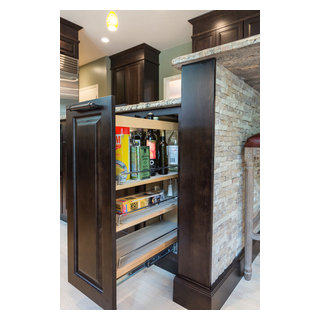 Pull-out spice & oils rack - Mediterranean - Kitchen - New York - by ...