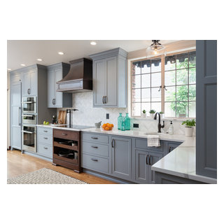 Queen Anne Tudor Kitchen + Powder Room - Traditional - Kitchen ...