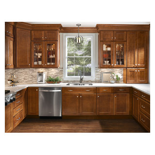 Rafina Maple Kitchen in Maple Nutmeg Finish - Transitional - Kitchen ...
