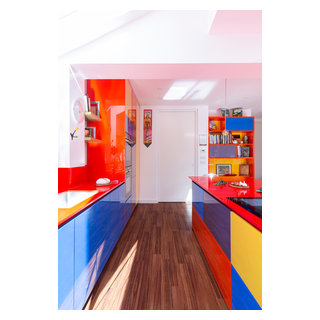 Rainbow Modern Kitchen - Contemporary - Kitchen - London - by Point 5 ...