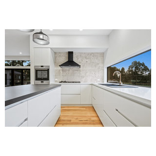 Rammed earth custom home - Contemporary - Kitchen - Other - by Genyou ...