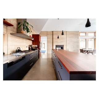 Rammed earth House in Canberra - Contemporary - Kitchen - Canberra ...