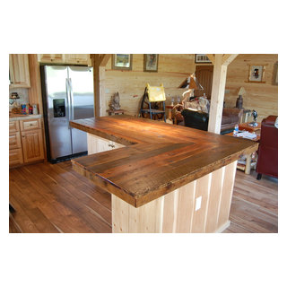 Reclaimed Oak Counter Top - Rustic - Kitchen - Orlando - by Gleman and ...