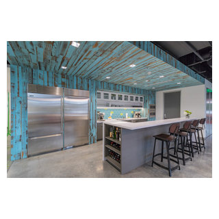 Reclaimed wood flooring + paneling - Modern - Kitchen - Portland - by TerraMai PDX | Houzz
