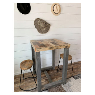 Reclaimed Wood Square High Top Table - Rustic - Kitchen - Phoenix - by ...