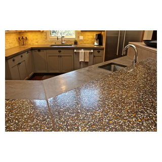 Recycled Glass & Concrete Countertop - Custom Colors - Contemporary ...