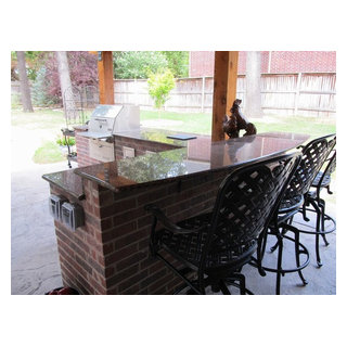 Red Brick Outdoor Kitchen - Traditional - Kitchen - Other - by Grill ...