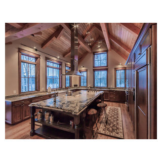 Red Creek Timber Frame - Rustic - Kitchen - Denver - by Kelly & Stone ...