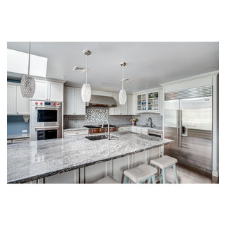 Repose Gray & Silver Creek - Open concept kitchen - Transitional ...