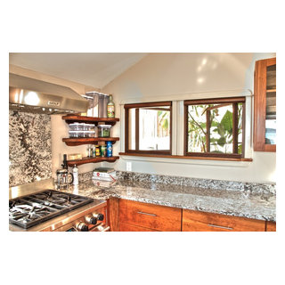 Retractable insect screens at seaside cottage, BC - Traditional ...