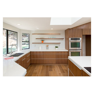 rift cut walnut Kitchen cabinets - Modern - Kitchen - San Diego - by ...