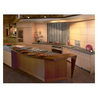 Rift Cut White Oak kitchen with Black Walnut Island - Asian - Kitchen ...