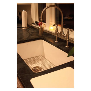 Rohl Allia 6307 Undermount Fireclay Sink and U4719 - Traditional ...