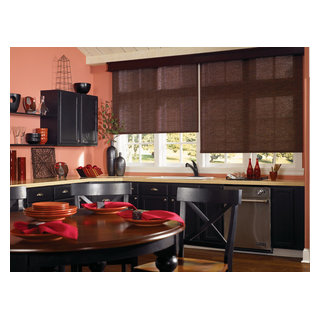 Roller and Solar Shades in Traditional Kitchen - Contemporary - Kitchen ...