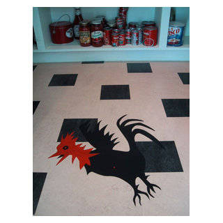Rooster design inlay - Traditional - Kitchen - Los Angeles - by Crogan ...