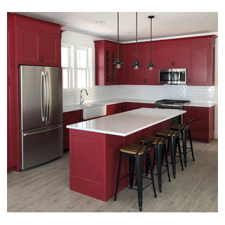 Ruby Red lakeside kitchen - Kitchen - Other - by ABODE Kitchen & Design ...