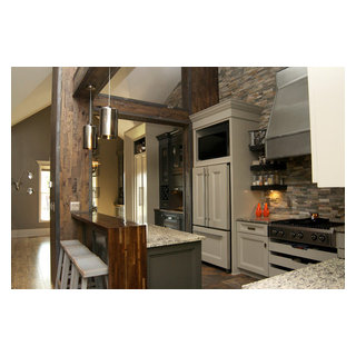 Rustic Industrial House Remodel - Industrial - Kitchen - Kansas City ...