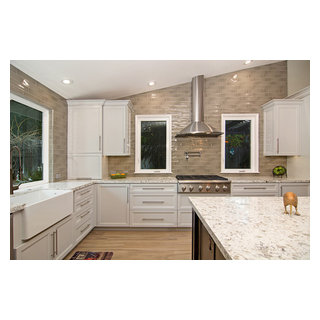 Shaker cabinets with beveled inside edge - Transitional - Kitchen - San ...