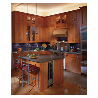 Shaker Cherry Kitchen Cabinets - Traditional - Kitchen - Other - by ...