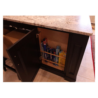 Shallow Depth Cabinet with Dowels for Wrap and Bag Storage ...
