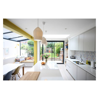 Side return extension with glass roof - Contemporary - Kitchen - Other ...