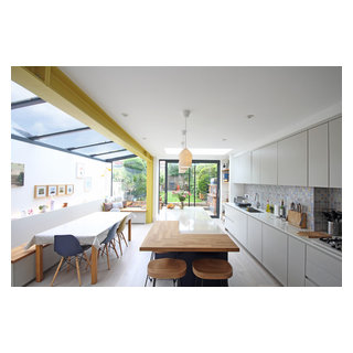 Side return extension with glass roof - Contemporary - Kitchen - Other ...
