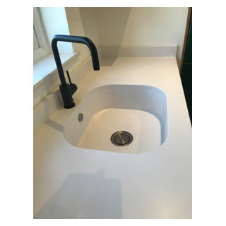 Silestone Blanco Zeus, Suede finish with Integrity One sink - Kitchen ...