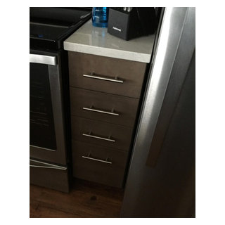 Slab Drawer Fronts - Modern - Kitchen - Denver - by Mtn. Kitchens ...