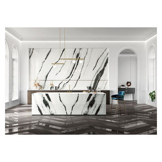 Slab Porcelains Panda Black & White Kitchen Tiles - Contemporary ...