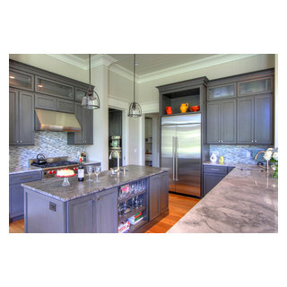 Sleek Grey Kitchen Design - Traditional - Kitchen - Other - by Arlene ...