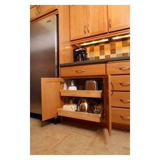 Small Kitchen Transforms to Provide Ample Storage Space - Traditional ...