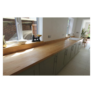 Solid Ash Worktops - Transitional - Kitchen - Surrey - by Lacey ...