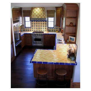 Spanish Revival Style Kitchen in Santa Barbara - Mediterranean ...