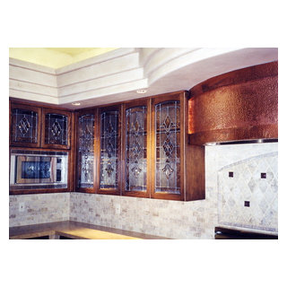 Stained Cabinet Glass - Traditional - Kitchen - Los Angeles - by Sans ...