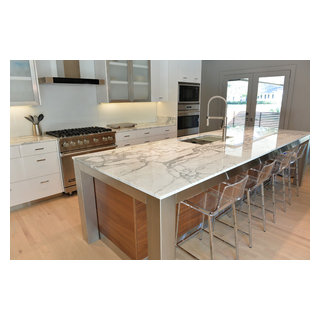 Statuario Marble Kitchen - Contemporary - Kitchen - Dallas - by Aria ...