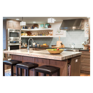 Storm Grey Kitchen - Craftsman - Kitchen - Boston - by White Wood ...