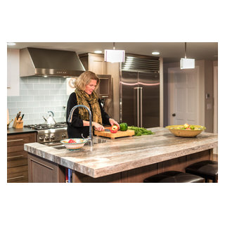 Storm Grey Kitchen - Craftsman - Kitchen - Boston - by White Wood ...