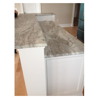 Terra Bianca Antiqued quartzite - Beach Style - Kitchen - New York - by ...